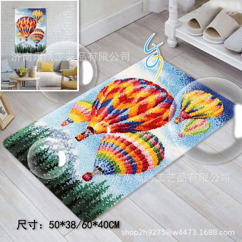 Новая в наличии секционная вышитая ковровая пряжа, вышитый гобелен, ручная работа, настенное искусство, ковер, цветная печать, сетчатый материал, комплект, поставка производителя