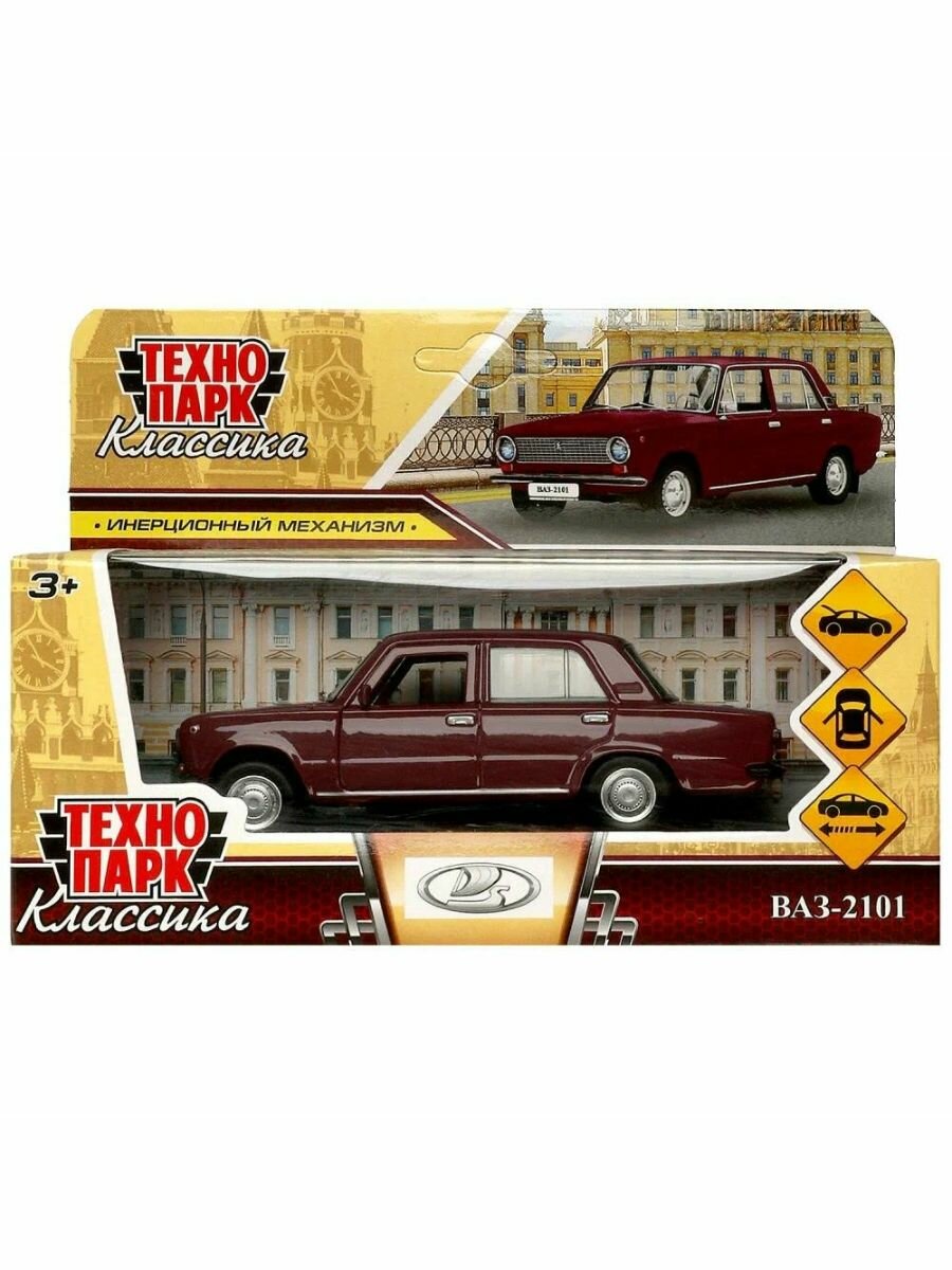 Машинка металлическая инерционная ВАЗ 2101, 11 см