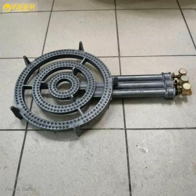 Газовая горелка 36 кВт для казана и wok №51, 3 кольца