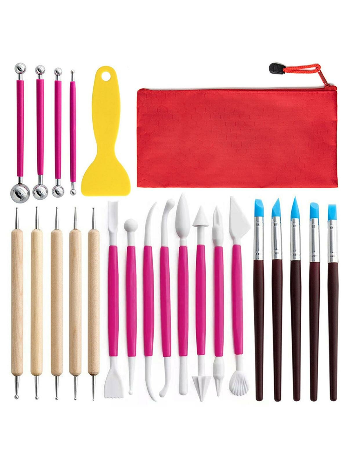 23x/ Набор Инструментов для лепки из керамики с сумкой для хранения Инструмент для лепки из глины