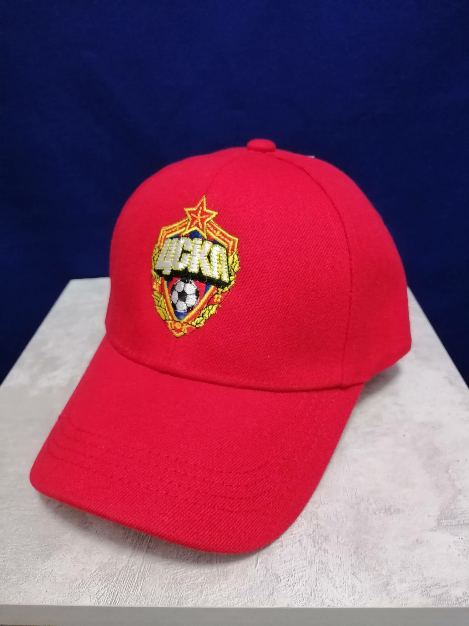ЦСКА футбол кепка летняя фк футбольного клуба CSKA (москва) бейсболка с регулировкой размера Красная