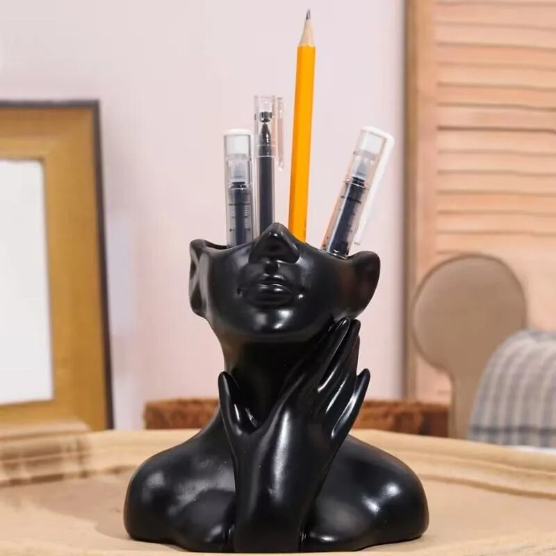 Декоративная ваза с лицом человека для сухоцветов и цветов, настольная, эстетика INS