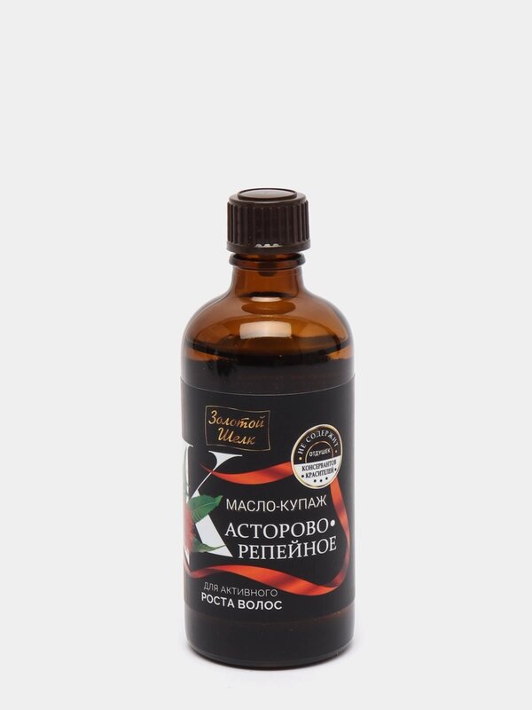 Золотой Шелк Касторово-репейное масло-купаж для активного роста волос, 100 мл
