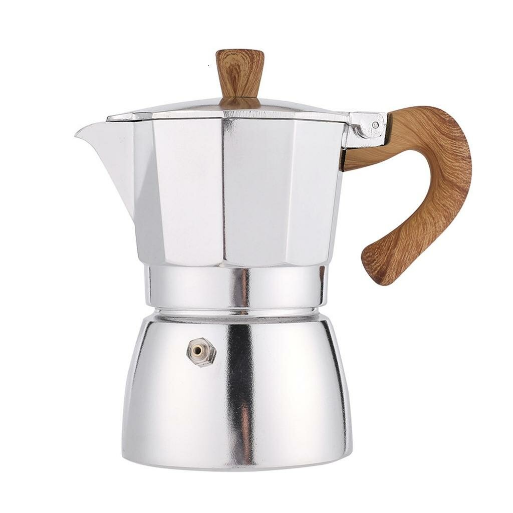 Кофейник эспрессо 150/300 мл с термостойкой ручкой, Молочно-белый - 150ml