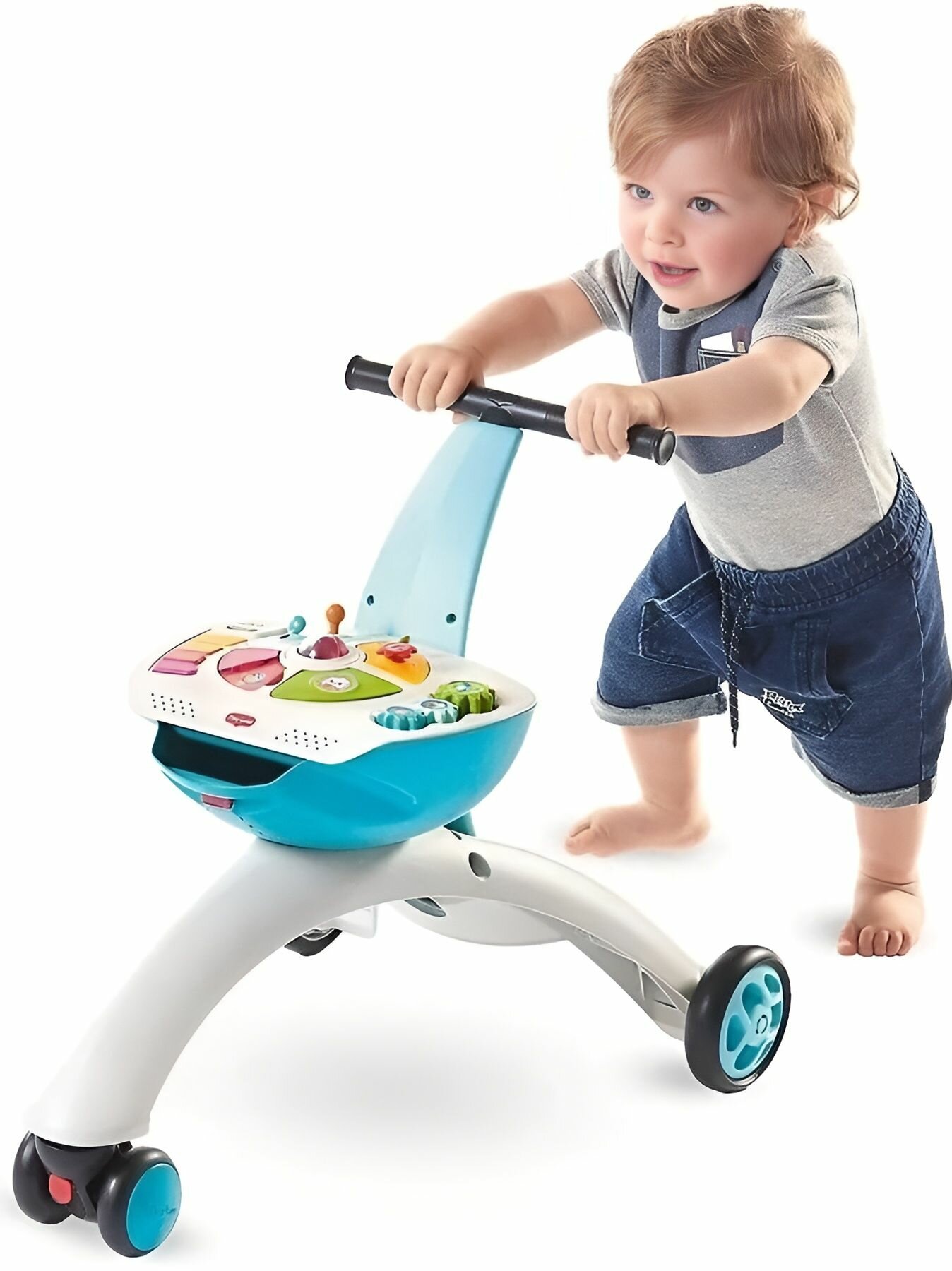 TINY LOVE Каталка-качалка 5 в 1 для детей от 6 месяцев до 3 лет; синяя