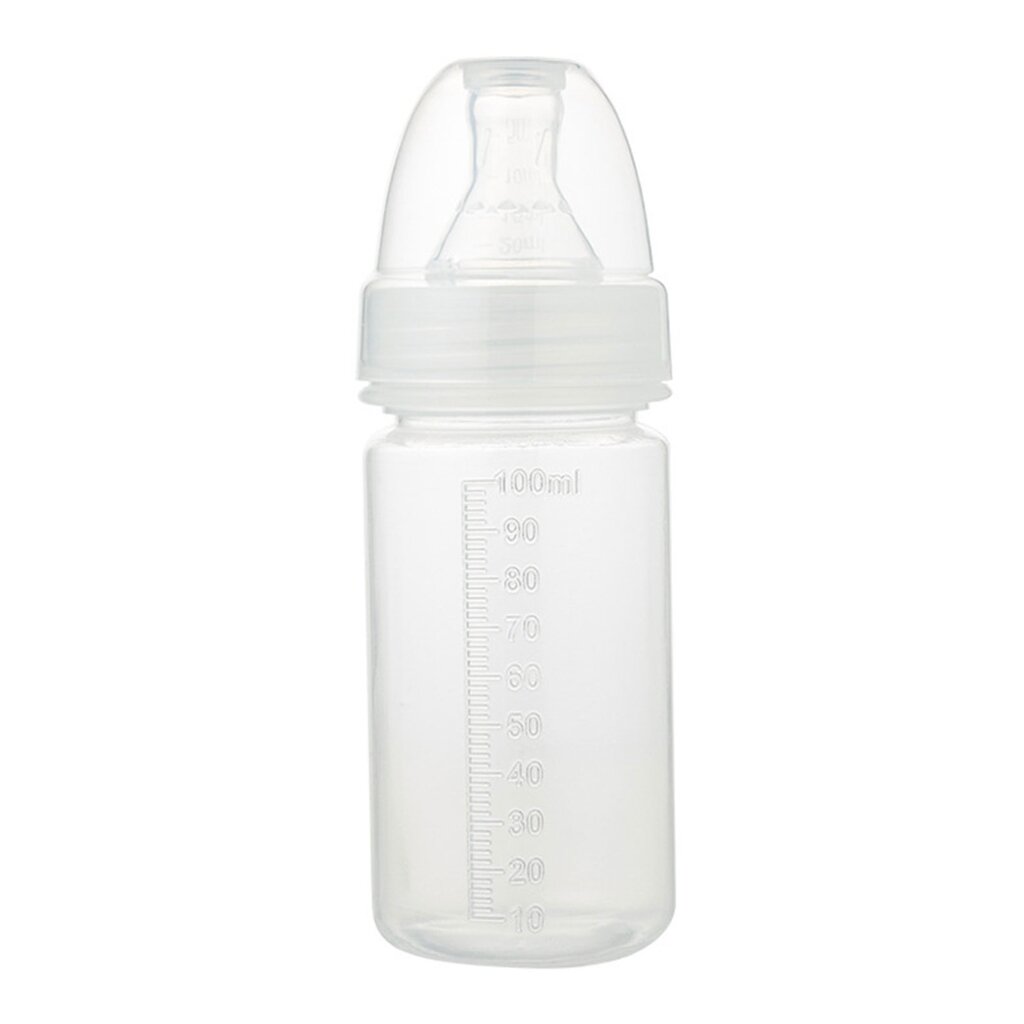 Одноразовая детская бутылочка емкостью 100 мл из полипропилена Легкая для удобства использования Прозрачная
