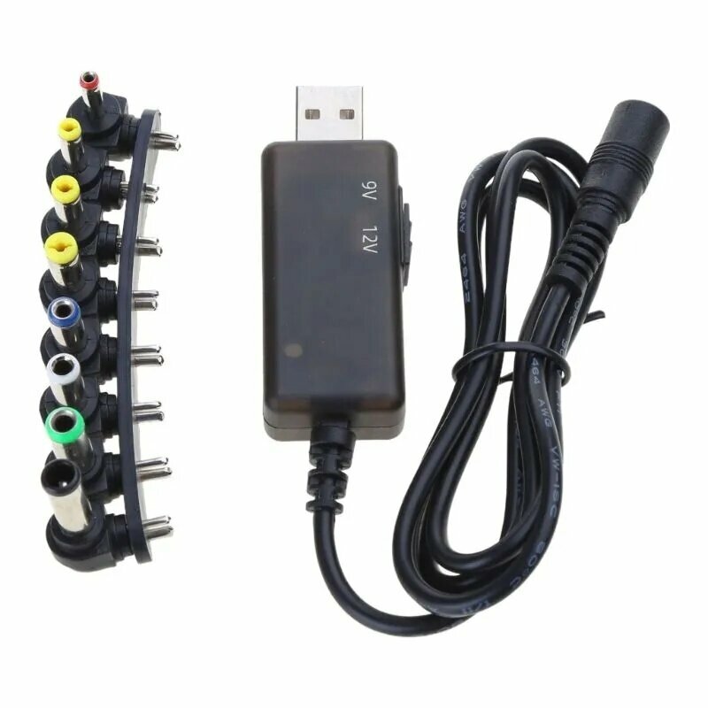USB в DC5.5x2,5 Boost Cable, USB5V 9V 12V преобразователь DC5521 Кабель