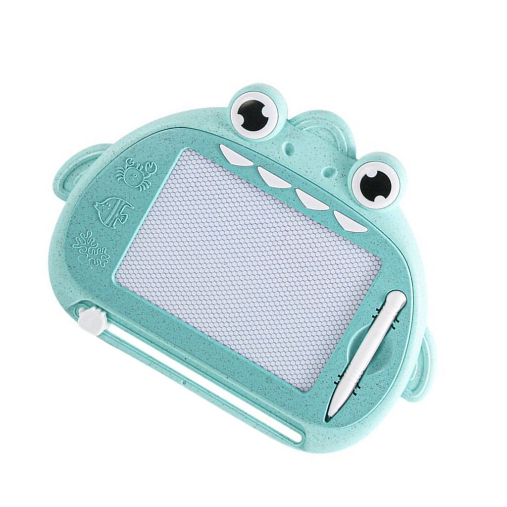 1 коробка игрушек для раннего развития, детская доска для рисования с магнитной акулой, цветные граффити, стираемая магнитная доска для письма, без печати-зеленый