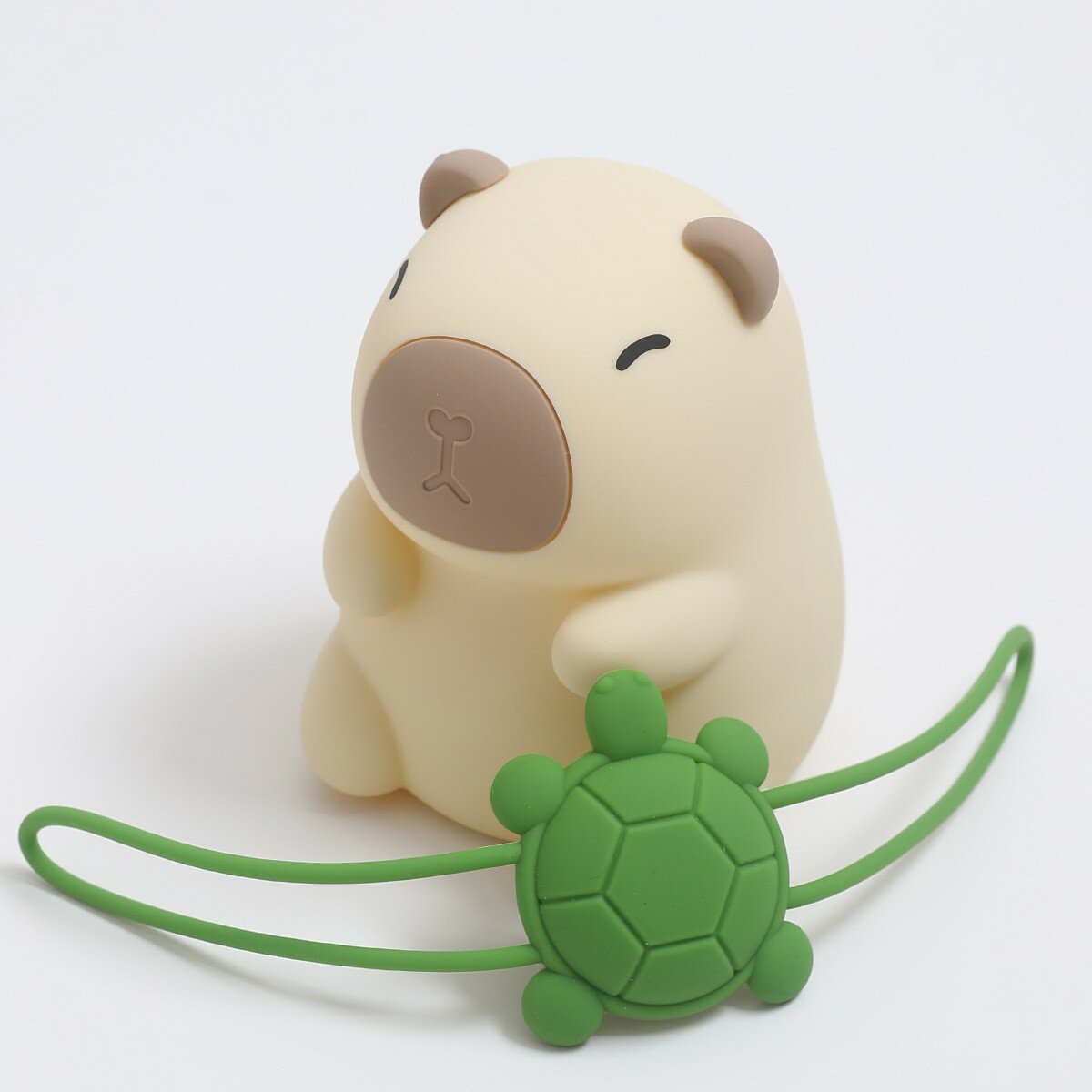 Светильник с кроликом Капибара из силикона, USB-зарядка, 3 уровня регулировки яркости, мультяшный дизайн, голосовое
