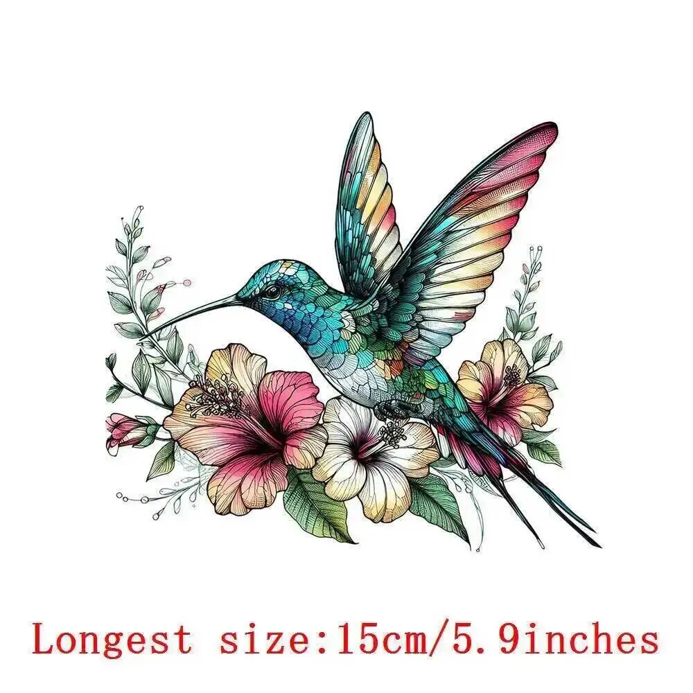 Термонаклейка "Колибри" 15см для детской одежды YTH0117-7