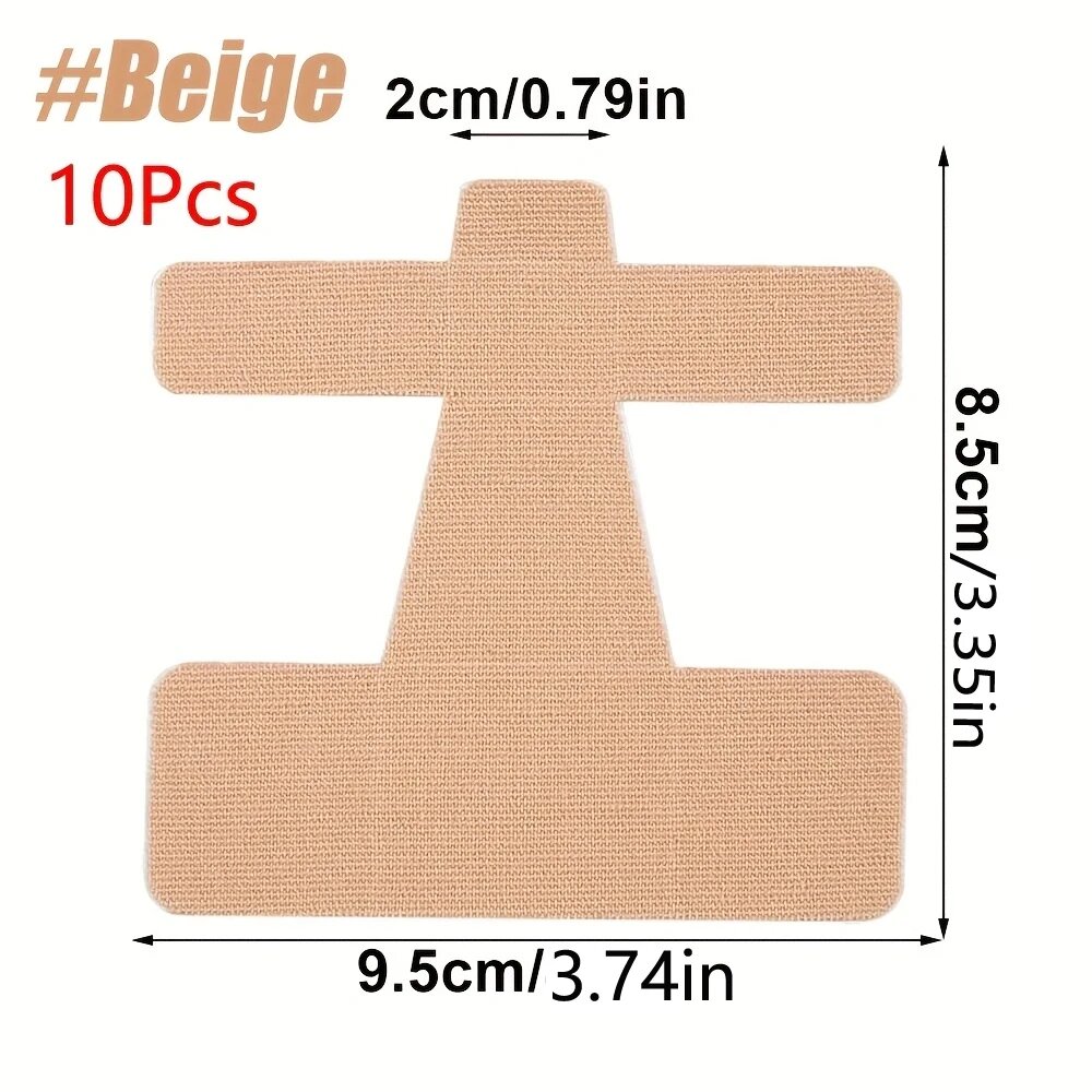 10 шт. бежевые кинезио ленты 9.5x8.5 см