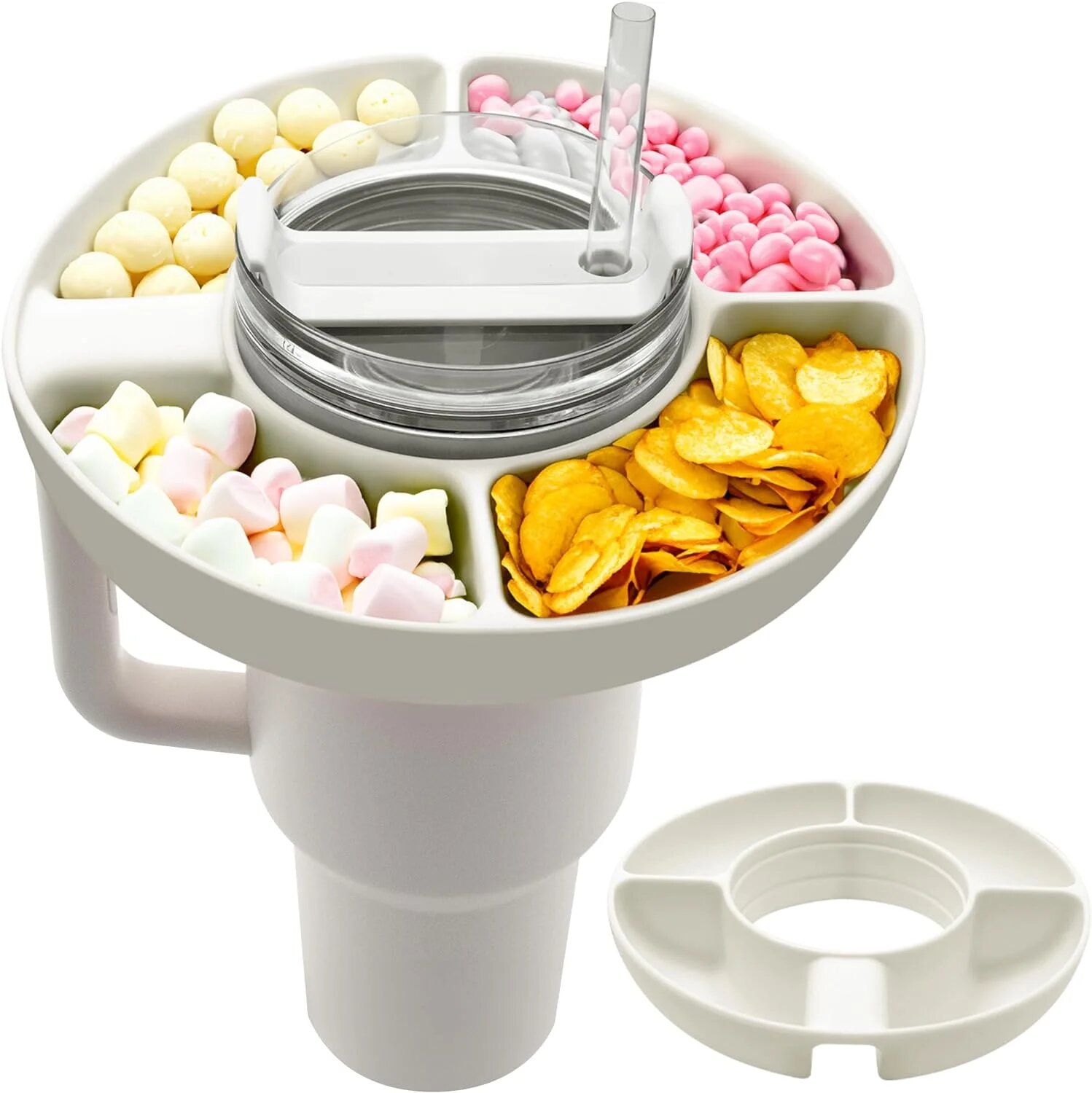 Силиконовый поднос для закусок Stanley, белый, к стакану 40 oz