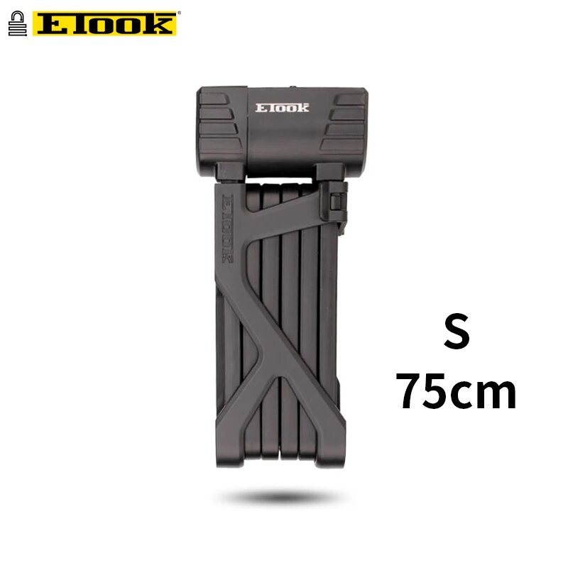 Easydo Складной стальной велосипедный замок Черный, ET490-S-Black