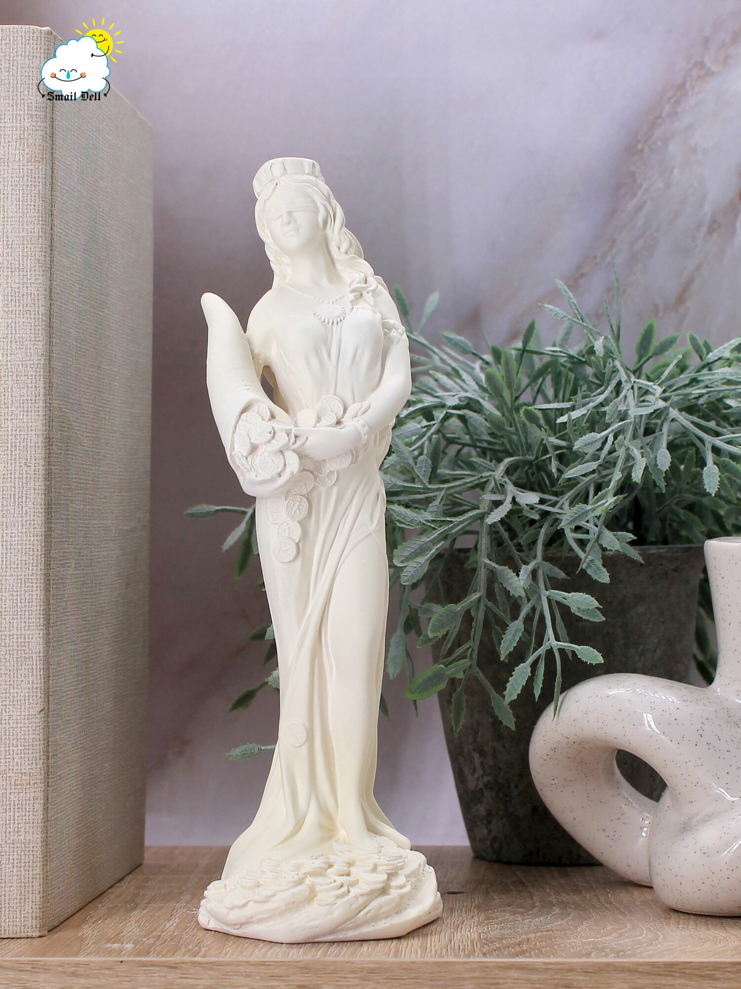 Статуэтка Фортуна удачи , 18 см , гипс, цвет белый матовый