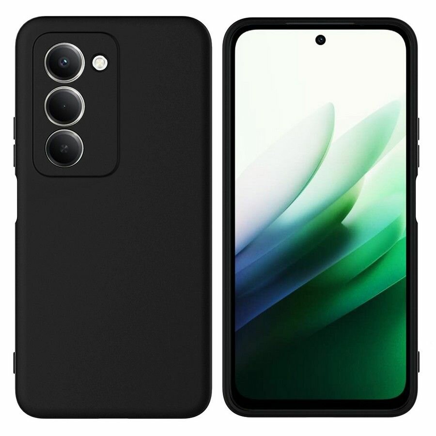 Силиконовая накладка без логотипа Silky soft-touch для Xiaomi Redmi 15 4G (2025) черный