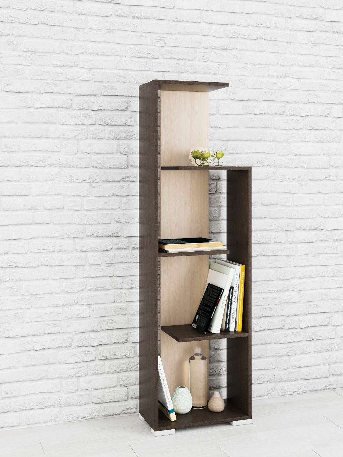 Стеллаж Ромео-6 от Тэкс 1500*450*250 мм венге/дуб молочный