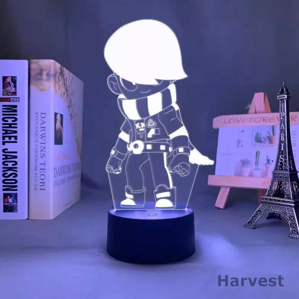 Brawl Stars 16-цветной ночник с дистанционным управлением,1,1,3, лиловый