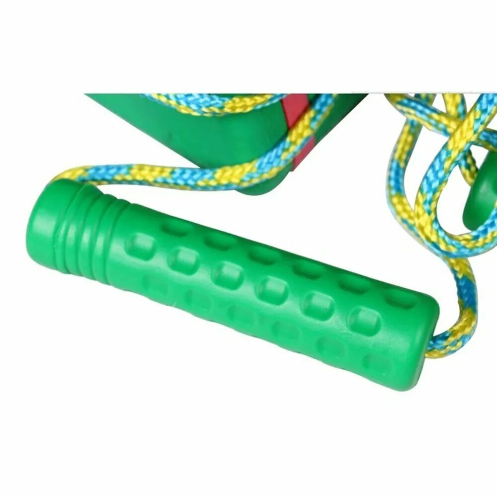 Набор из 2 зелёных детских прыгающих ходулей из пластика для игр на свежем воздухе