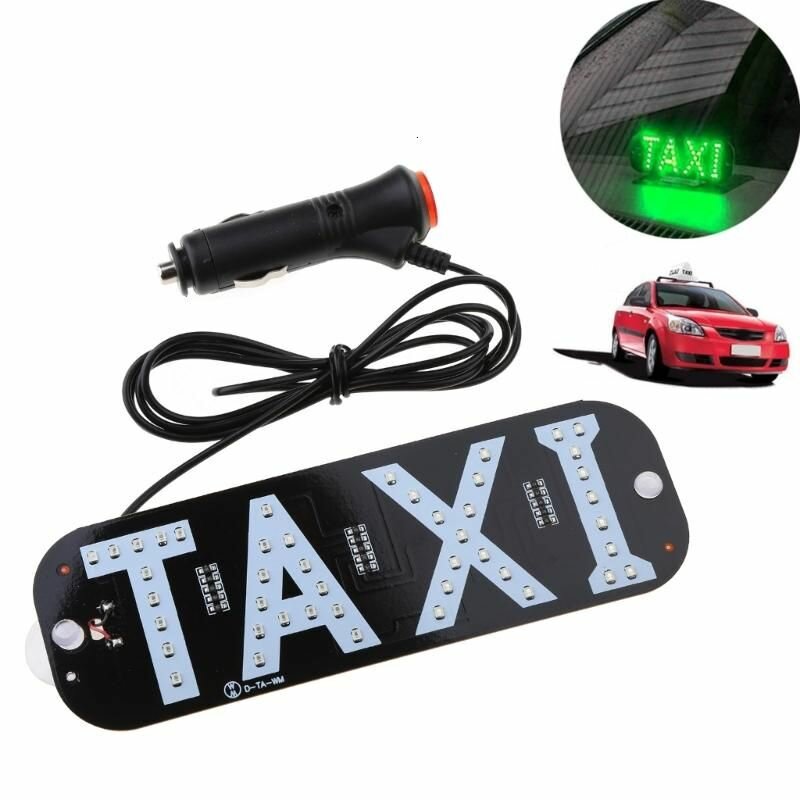Такси LED лампа для лобового стекла, Зеленый - такси