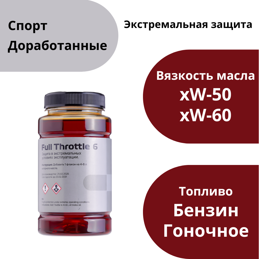 Присадка в моторное масло PETROLERO FULL THROTTLE 6