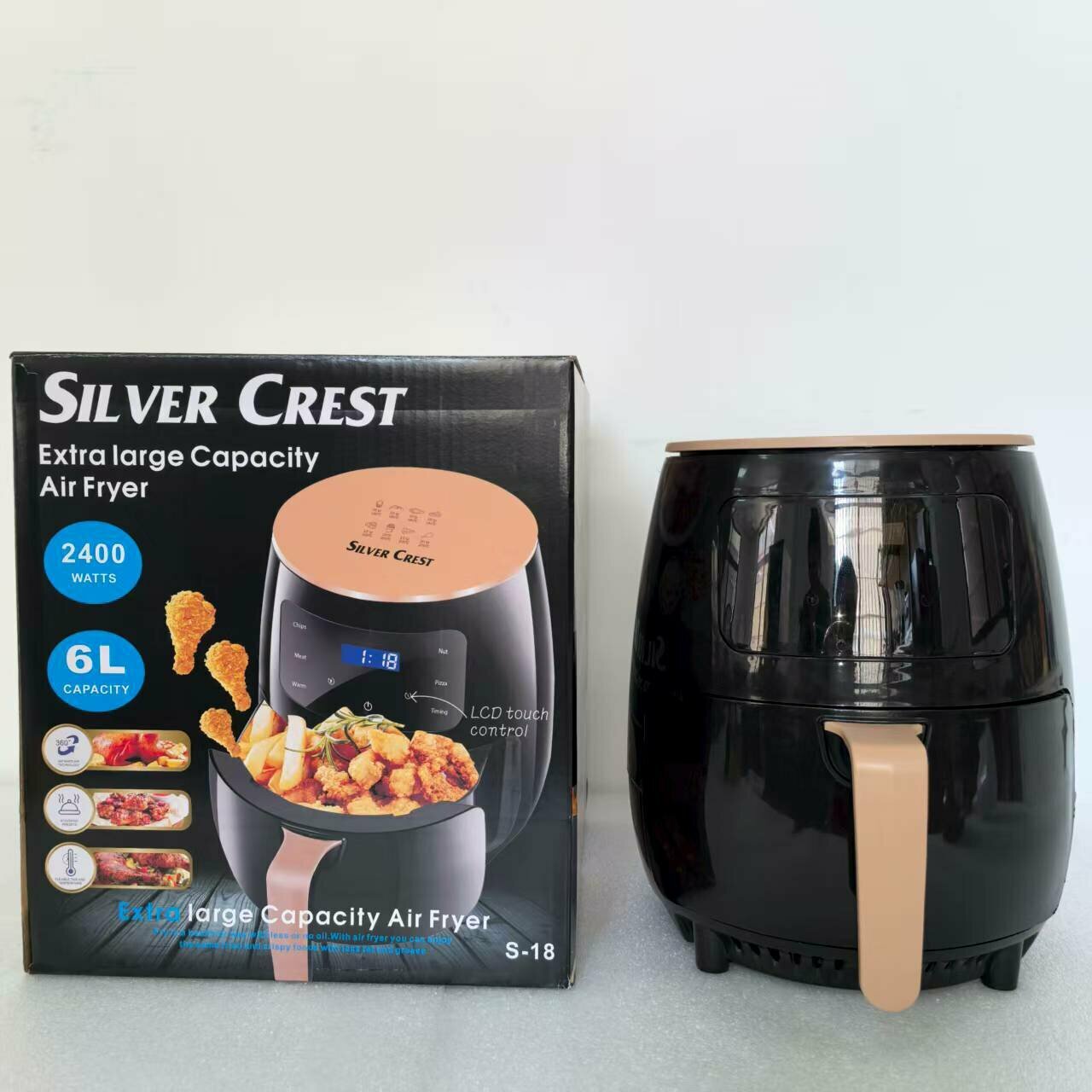 Аэрогриль 8L многофункциональный умный аэрогриль с сенсорным экраном, электрическая фритюрница большой емкости, фритюрница для картошки фри