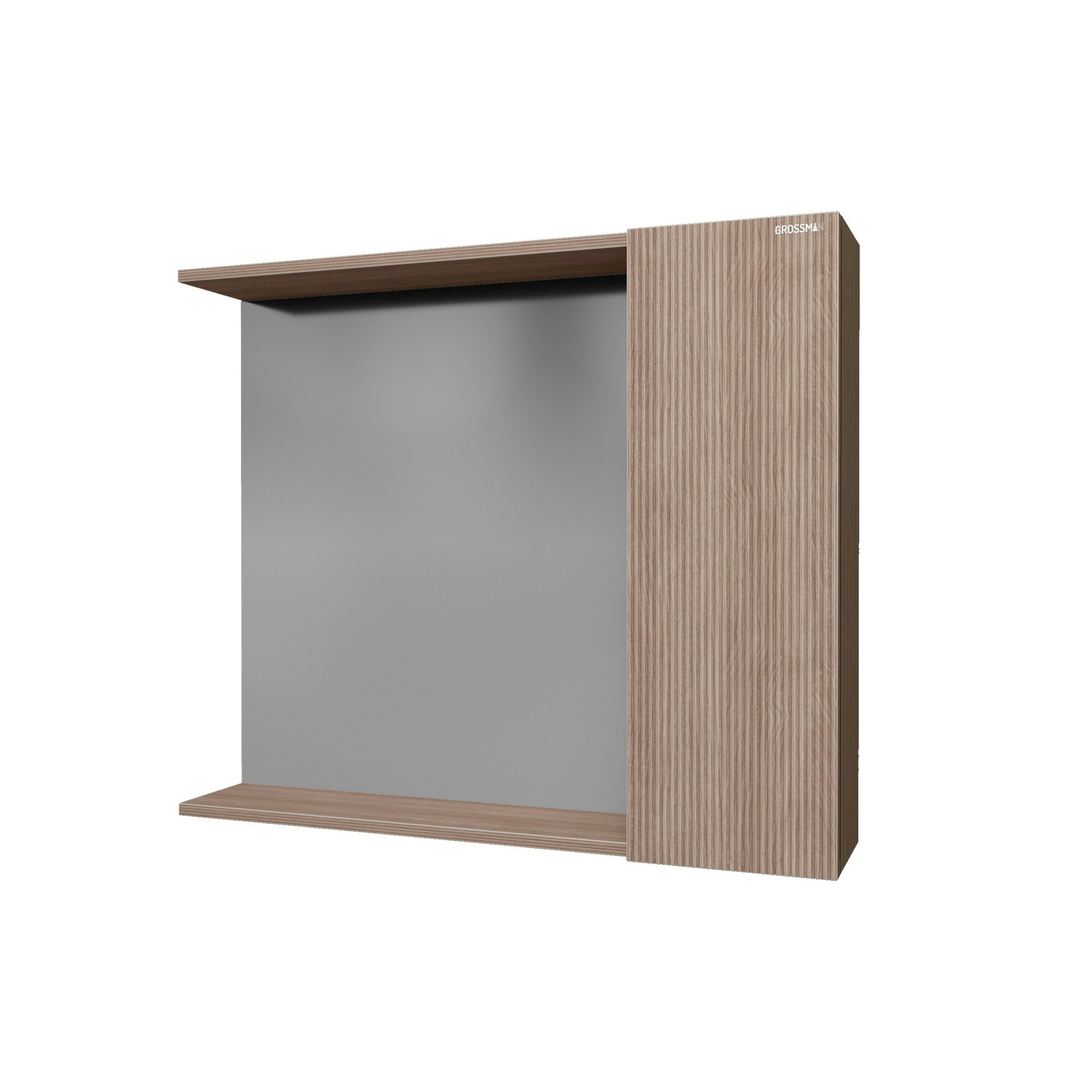 Шкаф-зеркало "ЮНИТ-80 см", универсал. кадена вуд