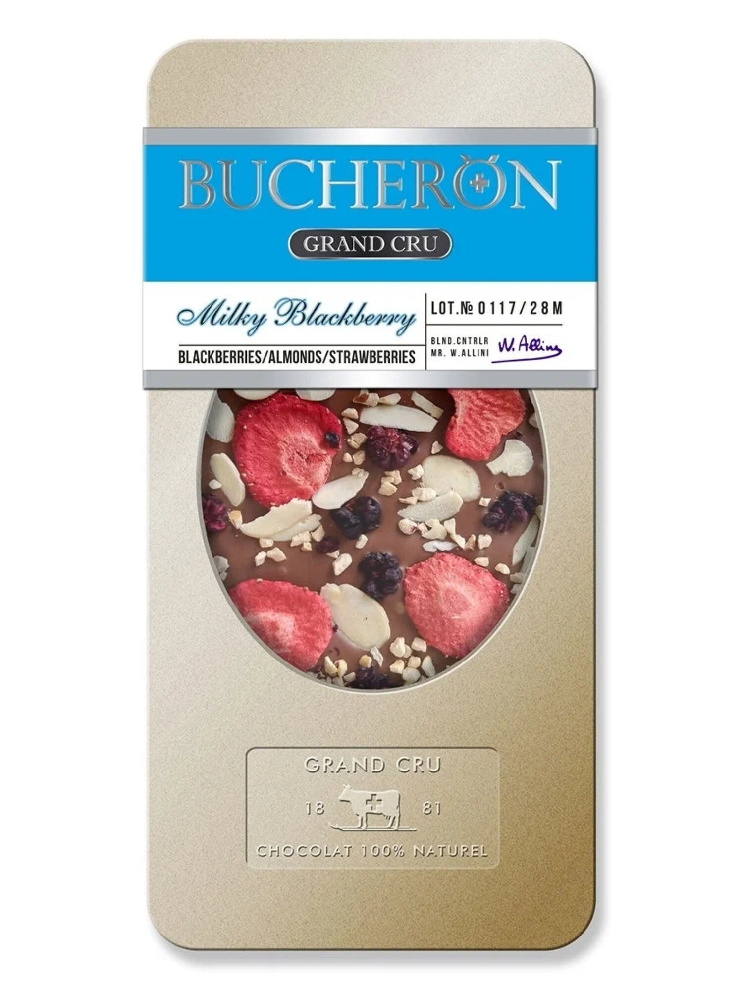 Шоколад молочный Bucheron Ежевика Миндаль Клубника 100 г