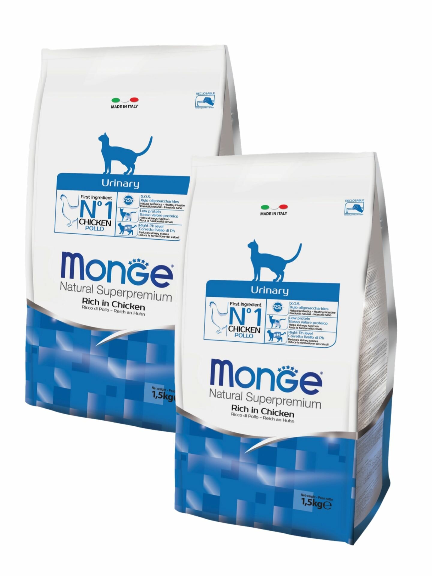 Monge Cat Urinary Сухой корм для кошек, профилактика МКБ 1.5 кг + 1.5 кг