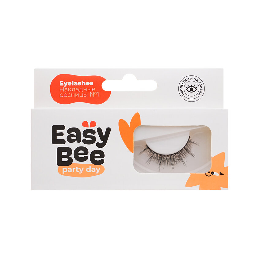 Накладные ресницы EASYBEE PARTY DAY EYELASHES №01 черные