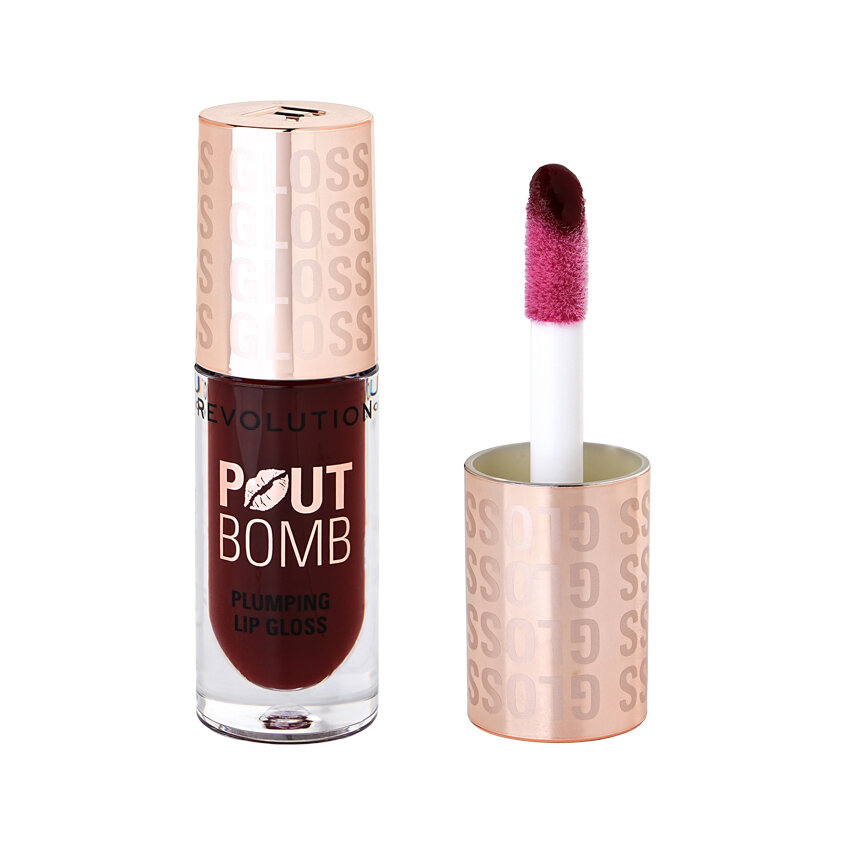 Блеск для губ REVOLUTION POUT BOMB с эффектом объема тон Jelly berry mauve
