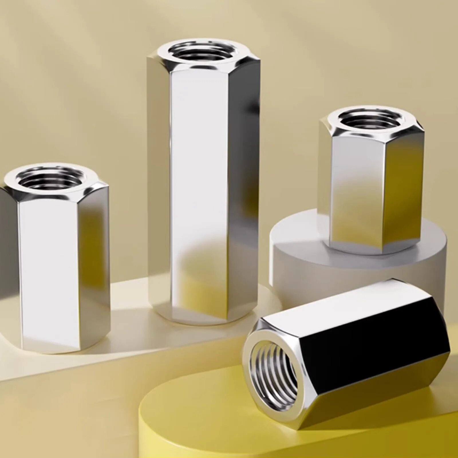 1/2/5 шт. M3 M4 M5 M6 M8M10 до M16 304, нержавеющая сталь, шестигранник, удлинение, длинный стержень, соединительная гайка, соединительная трубчатая форма, гайка