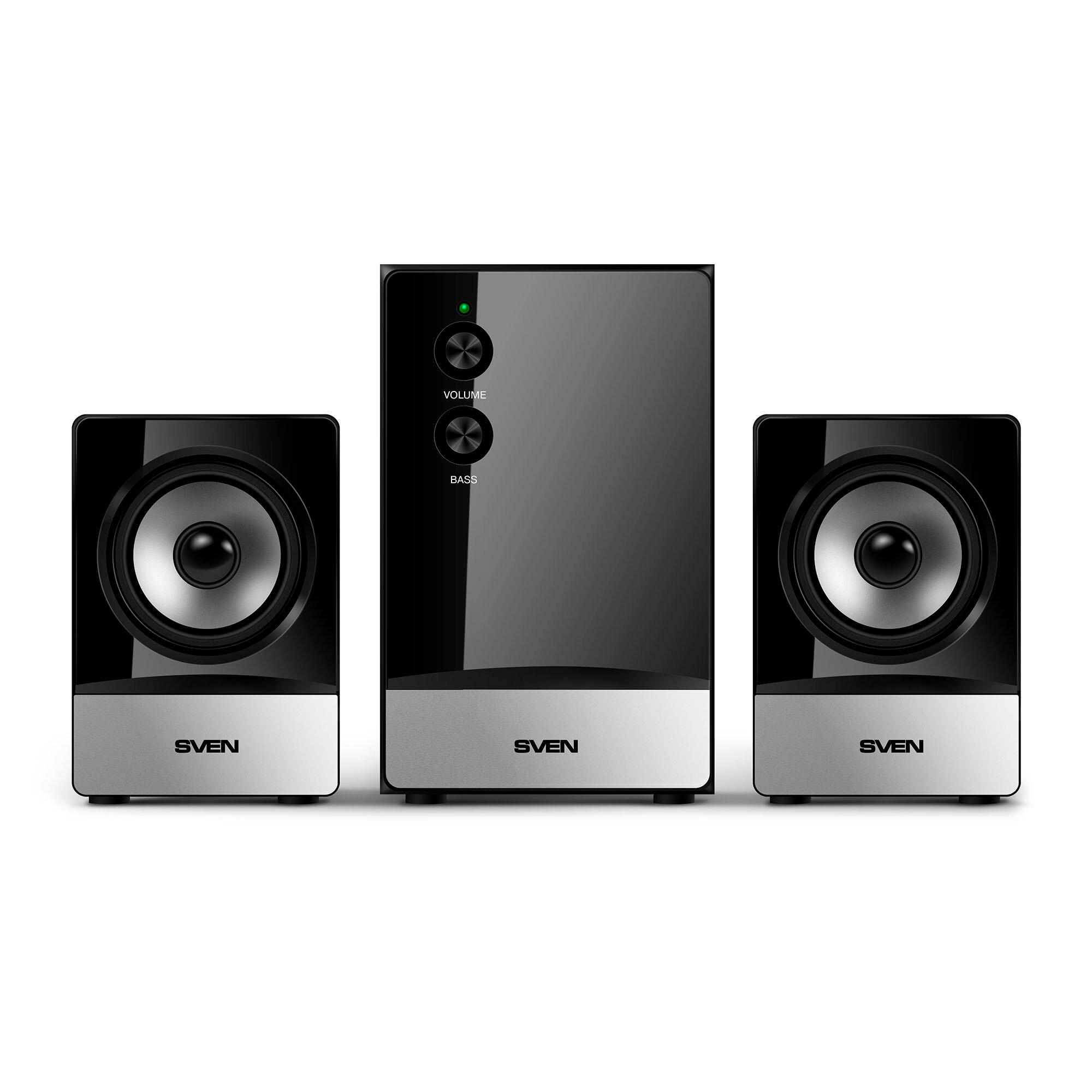 Акустика SVEN MS-90 2.1, полочная, серая/черная, MDF/пластик, 10 Вт