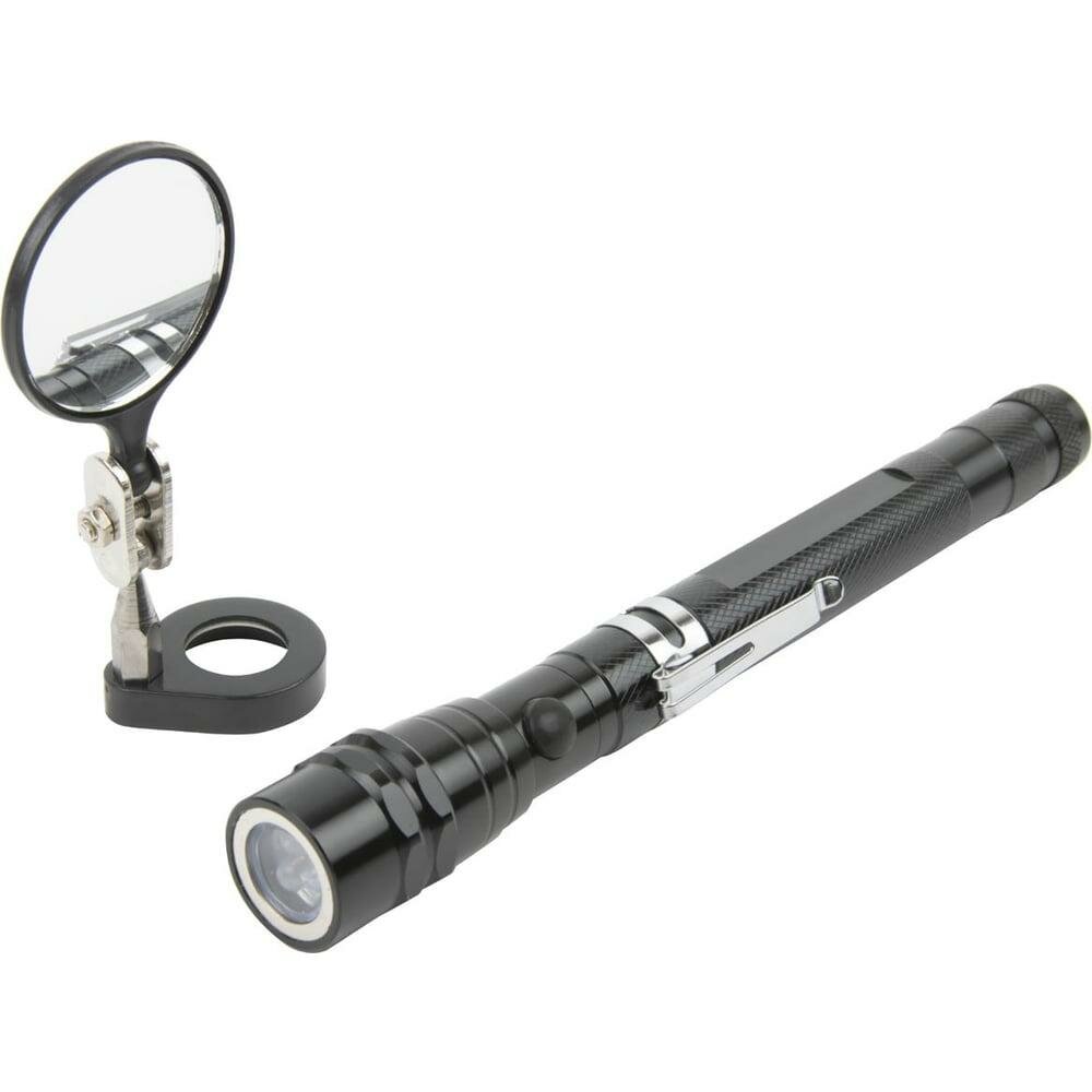 Фонарик WIEDERKRAFT на гибкой рукоятке с зеркалом WDK-65453