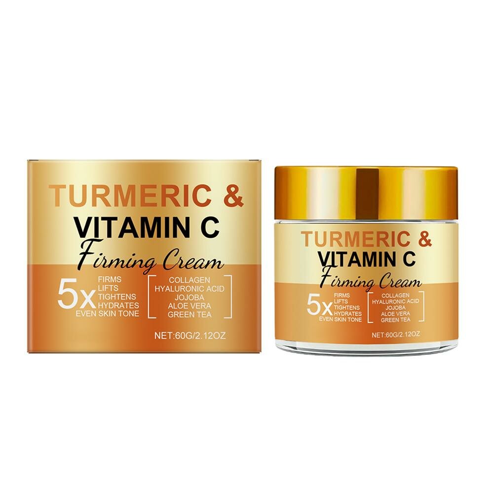 Крем для лица и тела с витамином C, куркумой, увлажняющий, питающий, против старения, 60 г