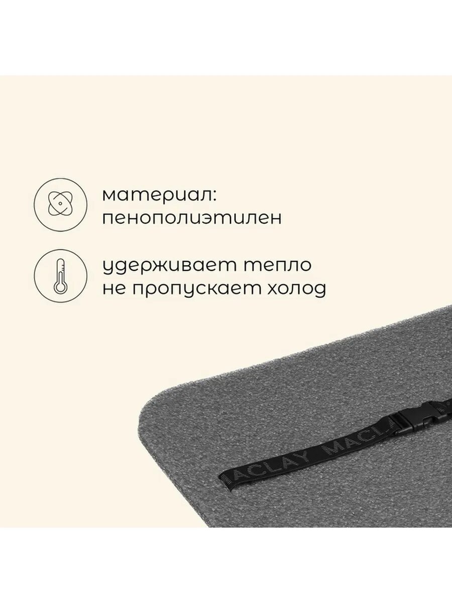 Компактная туристическая сидушка с резинкой