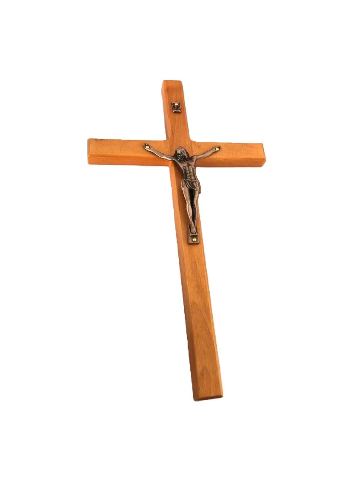 25-сантиметровый коричневый настенный березовый крест
