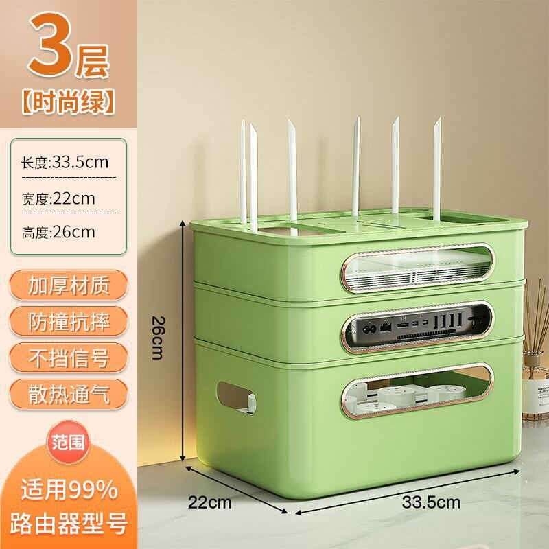 Коробка для хранения WiFi роутера, полка для ТВ-приставки, органайзер для кабелей, размещение беспроводного модема на столешнице