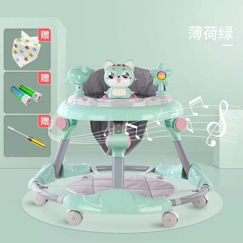 Новый ходунок для детей с 7-ступенчатой регулировкой, многофункциональный ходунок для мальчиков и девочек