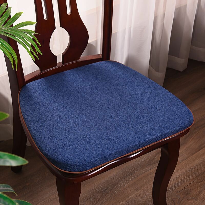 Новая подушка для стула в китайском стиле с вышивкой, сиденье из массива дерева, утолщенная подушка для стула, нескользящая подушка для стула с ремнями, съемная и стираемая