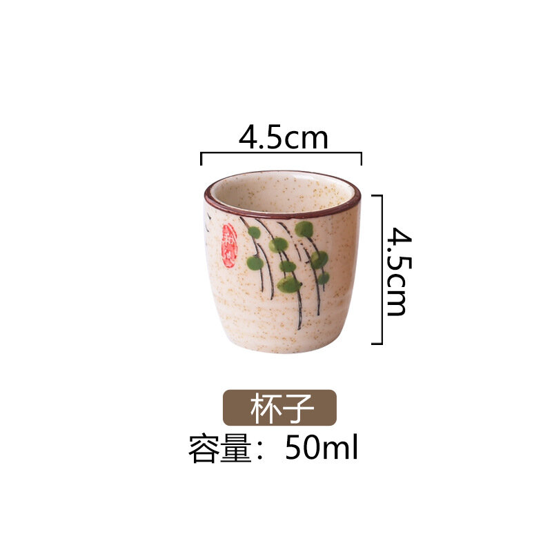 Ручная роспись чашки для саке, японская керамическая чашка для саке, маленькая чашка для вина, кувшин для подогрева вина, разделитель для вина, подглазурная роспись, чашка для белого вина для суши-ресторана.