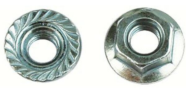 Гайка с насечкой, препятствующей откручиванию М10 INOX