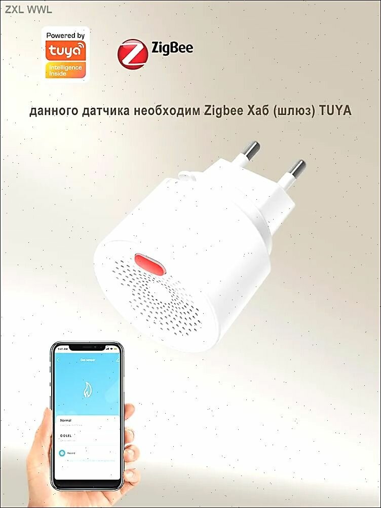 Zigbee 3.0 умный датчик детектор утечки газа Tuya smart