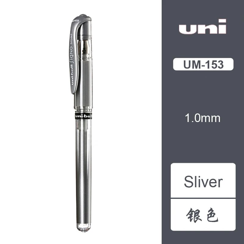 Uni-ball Signo Широкий гелевая ручка 1.0 мм Серебряный, 12 pcs, Sliver
