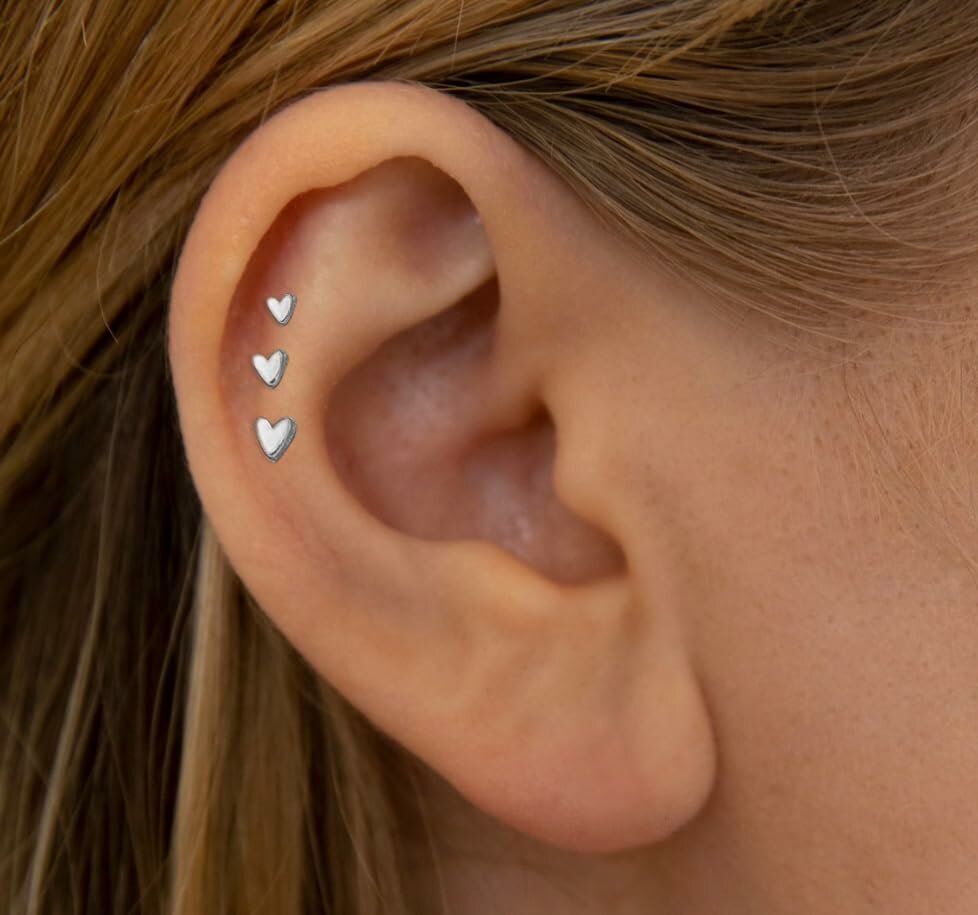 Миниатюрные серьги-гвоздики 20G/18G/16G, изящные плоские серьги-гвоздики без резьбы, украшения для пирсинга хряща и козелка уха, серьги для ушной раковины, серьги для носа, серьги для хеликса.