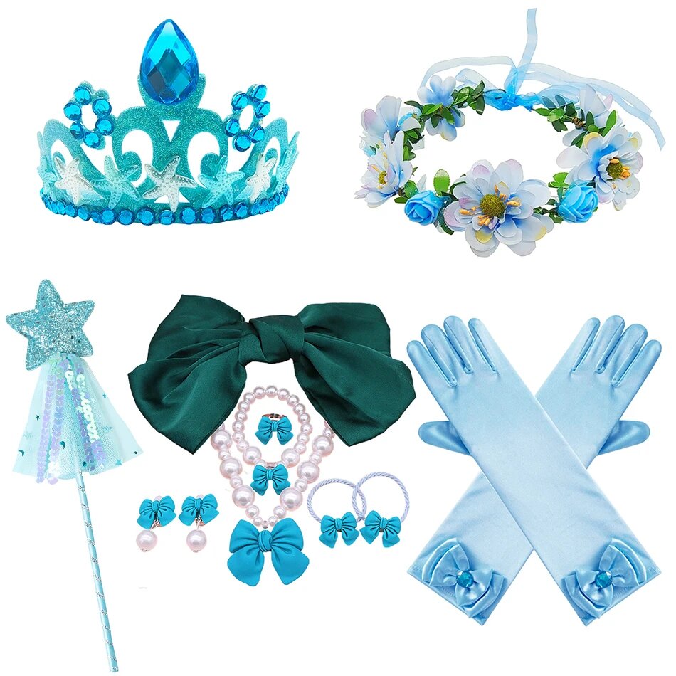 Детское платье Русалочка Ариэль оllobebe 9-10Y Tag-150, Бирюзовый, Accs 04