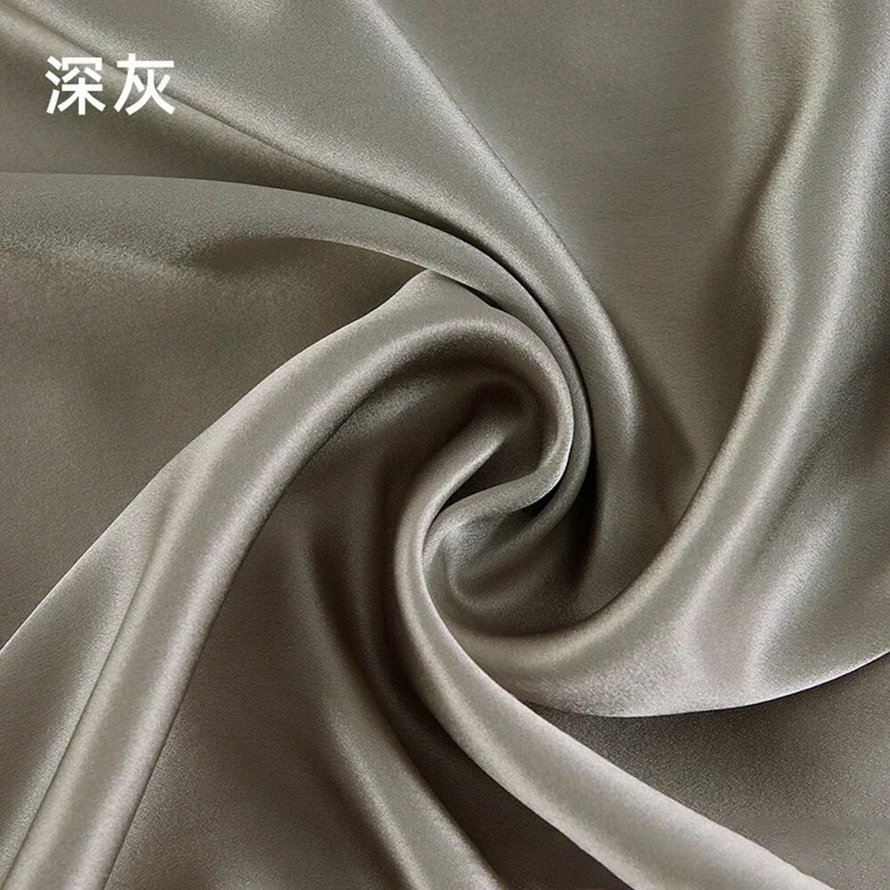 Шелковая ткань 100% натуральный тутовый шелк 19 Momme шириной 114 см 26-dark gray