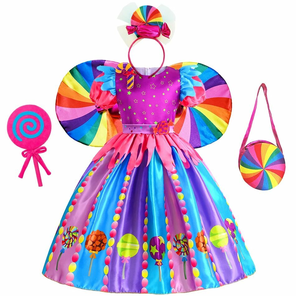 Детское платье оllobebe "Конфеты" 3-8 лет 5-6T Tag-L, Dress Sets 04