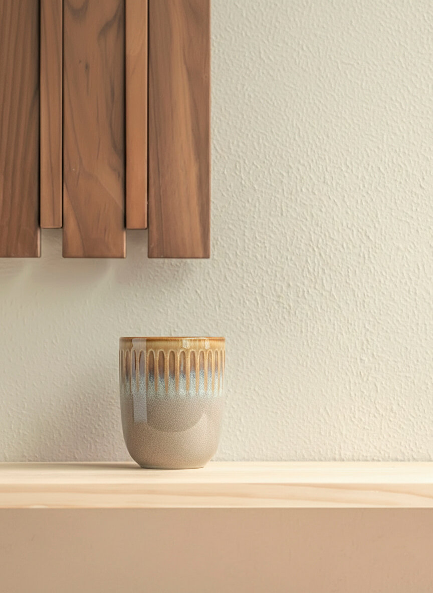 Стакан керамика 1 шт кружки керамика серо-коричневый цвет для кофе чая 260 мл набор стаканов чашка керамическая