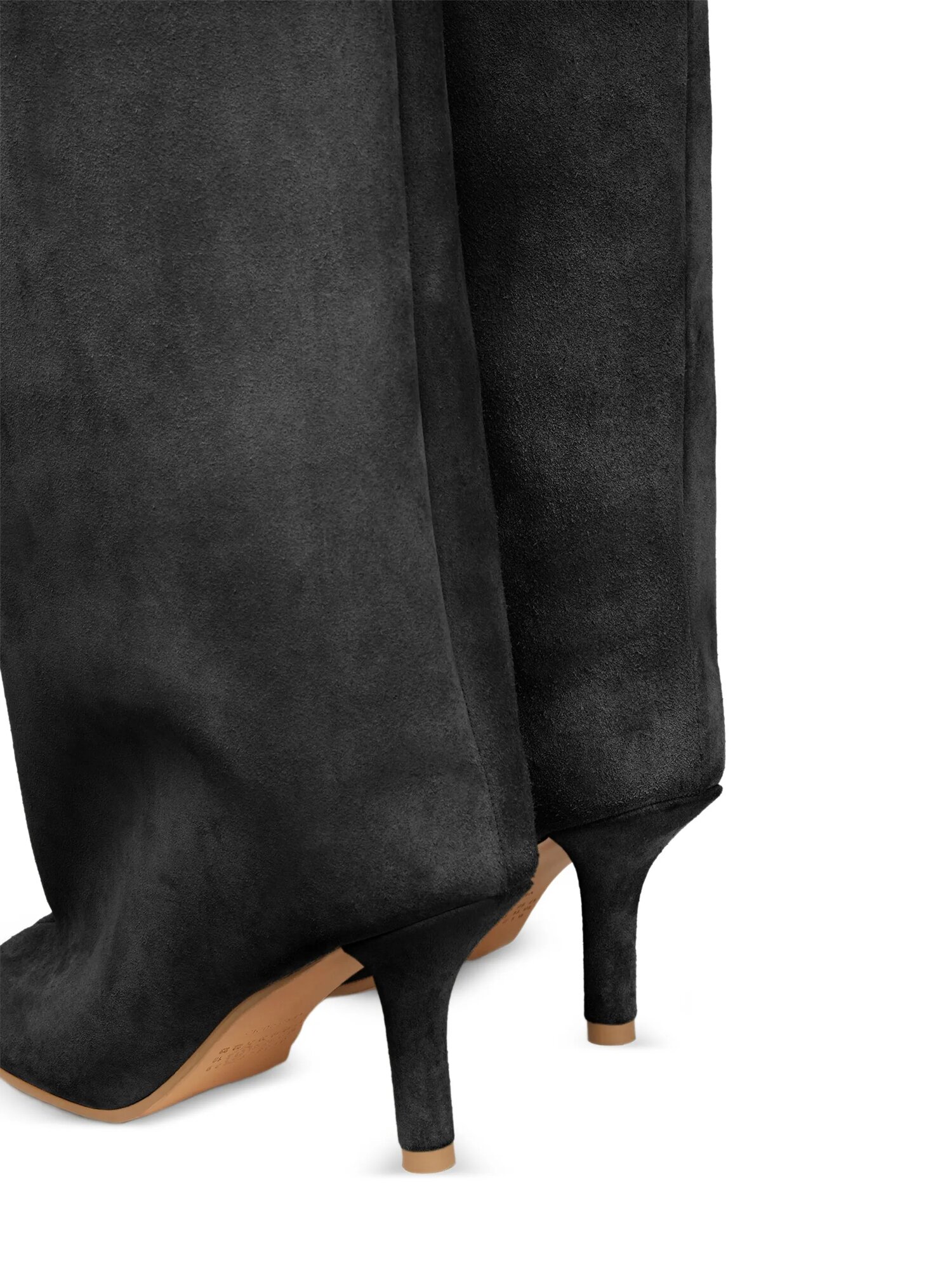 Ботинки MM6 Square toe slouch boots, размер 40, black/black — фото 1