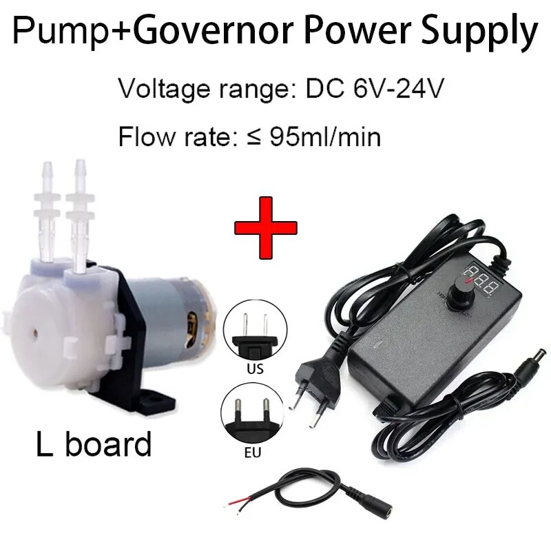 Перистальтический насос DC6V-12V EU, Pump and power